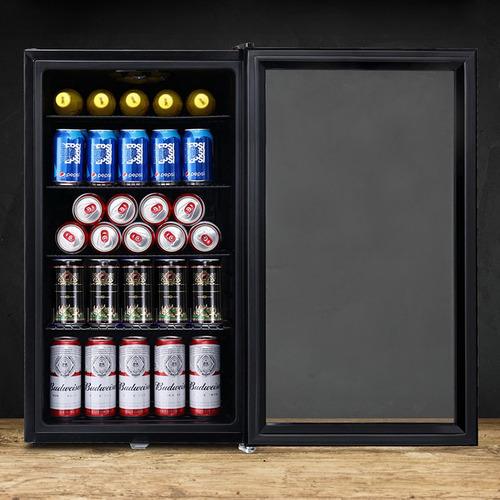 98L Black Devanti Bar Fridge Temple Webster